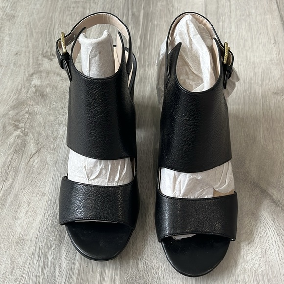 Cole Haan | Shoes | Cole Haan Kathlyn Bootie Ii Black Leather Block ...
